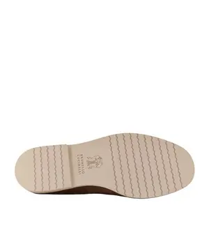 Brunello Cucinelli Slip-on Flat Loafers With Embossed Stitching - Brown