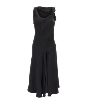 Victoria Beckham Lace Detail Asymmetric Dress