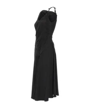 Victoria Beckham Lace Detail Asymmetric Dress