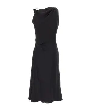 Victoria Beckham Lace Detail Asymmetric Dress