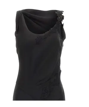 Victoria Beckham Lace Detail Asymmetric Dress