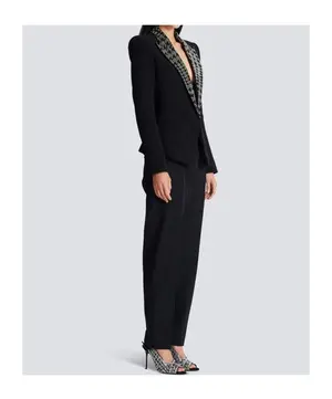 Balmain Embroidered Six-button Jacket