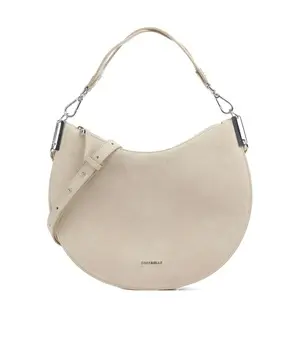 COCCINELLE Curved Zip Shoulder Bag - Nude