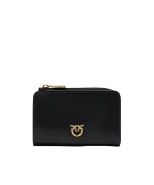 Pinko Logo Plaque Mini Wallet - Black
