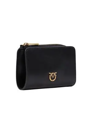 Pinko Logo Plaque Mini Wallet - Black