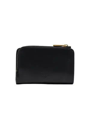 Pinko Logo Plaque Mini Wallet - Black