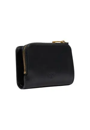 Pinko Logo Plaque Mini Wallet - Black