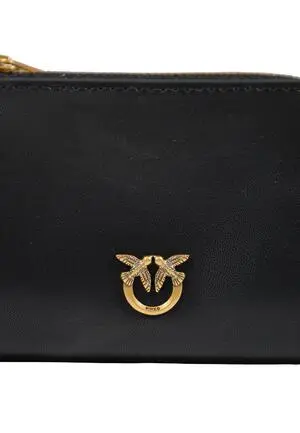 Pinko Logo Plaque Mini Wallet - Black