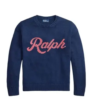 Polo Ralph Lauren Crew Neck Logo Sweater - Blue