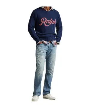 Polo Ralph Lauren Crew Neck Logo Sweater - Blue