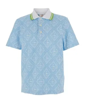 Casablanca Monogram Jacquard Polo Shirt