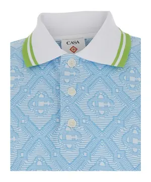 Casablanca Monogram Jacquard Polo Shirt