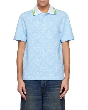 Casablanca Monogram Jacquard Polo Shirt