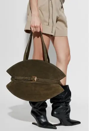 Balmain Shuffle Medium Shoulder Bag - Green