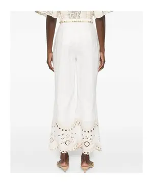 Zimmermann Wanderlust Beaded Embroidered Trousers - No