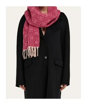 FERRAGAMO Letter Pattern Scarf - Pink