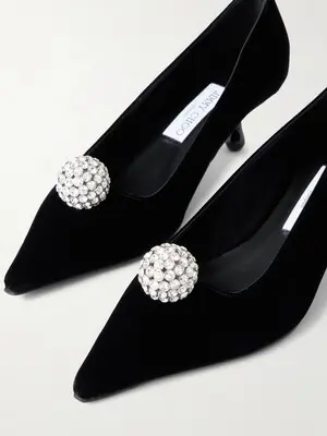 JIMMY CHOO Pointed Toe Embellished High Heel Pumps