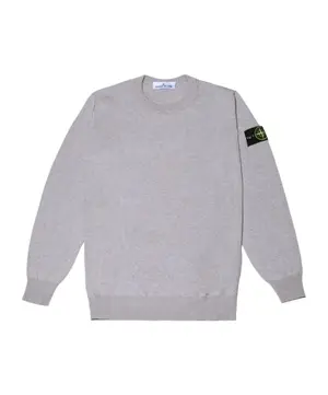 Stone Island Compass Patch Crewneck Jumper - Gray