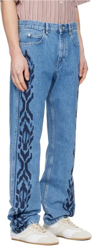 Isabel Marant Étoile Lewys Jeans With Printed Detailing - Blue