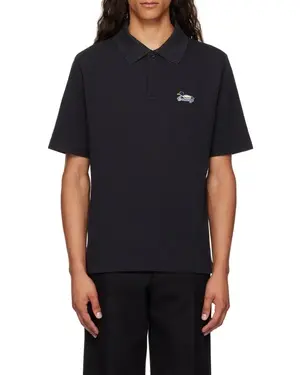 Burberry Logo-patch Short Sleeved Polo Shirt