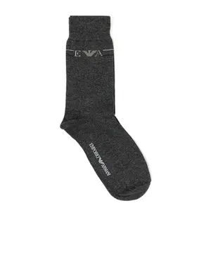 Emporio Armani Logo Crew Socks - Black