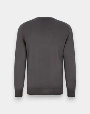 Fedeli Merino Wool Top - Brown