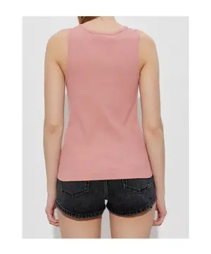 Dolce & Gabbana Ribbed Graphic Print Sleeveless Top