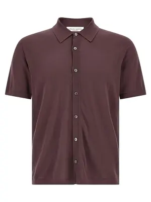 ROBERTO COLLINA Short-sleeve Knitted Shirt