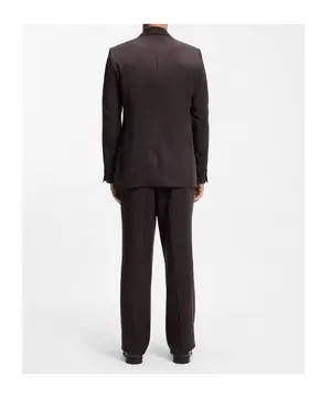 Hugo Boss Relaxed Single-breasted Blazer - Dark Brown