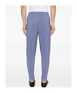 Issey Miyake Pleated Tapered Ankle Length Trousers