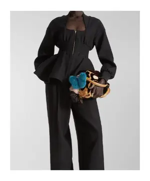 Fendi Peplum Hem Square-neck Jacket