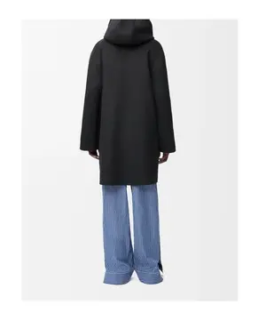 Loewe Hooded Zip-up Coat With Puzzle Zipper Pull