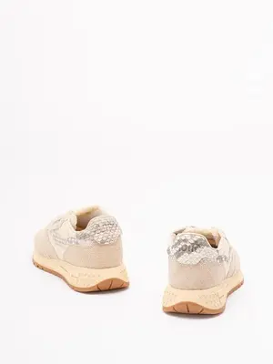 AUTRY Logo Printed Lace-up Sneakers - Ecru/rock