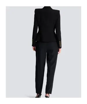 Balmain 6-button Jacquard Blazer - Black
