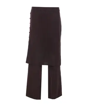 LISA YANG Double Layered Pants With Button Detail