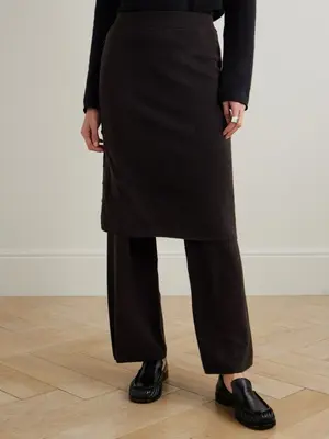 LISA YANG Double Layered Pants With Button Detail
