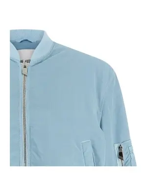 Attico Bomber Jacket With Ribbed Details - Blue