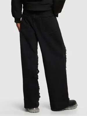 DION LEE Vintage-style Distressed Denim Trousers