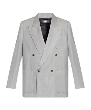 Amiri Double Breasted Long Sleeved Blazer - Grey