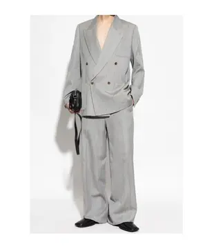 Amiri Double Breasted Long Sleeved Blazer - Grey