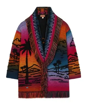 Alanui Sunset Stories Cardigan - Red