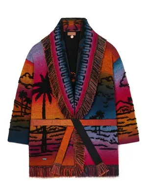 Alanui Sunset Stories Cardigan - Red