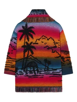 Alanui Sunset Stories Cardigan - Red