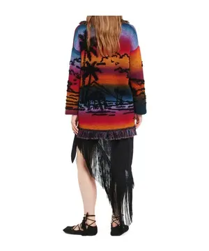 Alanui Sunset Stories Cardigan - Red