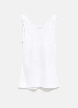 Gucci Logo Printed Ribbed Tank Top