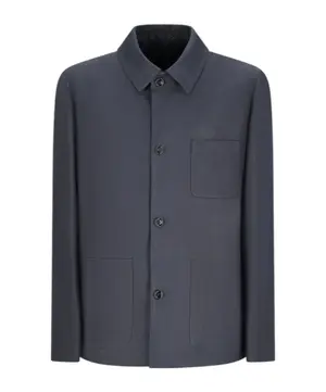 LARDINI Pocket Shirt Jacket - Black