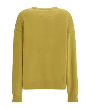 Extreme Cashmere Relaxed V-neck Knitted Sweater - Corn