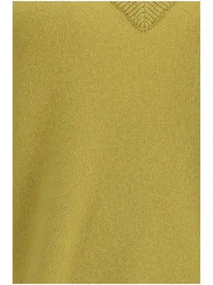 Extreme Cashmere Relaxed V-neck Knitted Sweater - Corn
