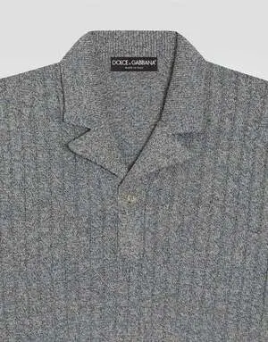 Dolce & Gabbana Dolce Gabbana Ribbed-knit Short-sleeved Polo Shirt