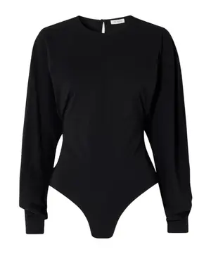ST. AGNI Gathered Stretch-crepe Bodysuit
